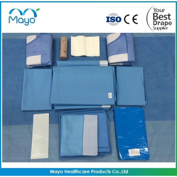 Quality Blue Operating Theatre Drapes SMS PP Universal Surgical Pack for sale
