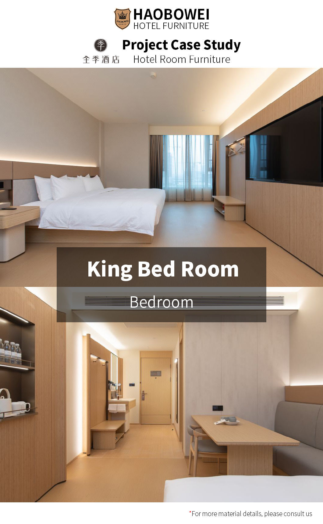 Wholesale Luxury Furniture Standard King Size Double Bedroom Set Three Star Hotel