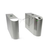 Quality Stainless Steel Flap Barrier Gate with Fingerprint Scanner and Alarm Photocell for sale