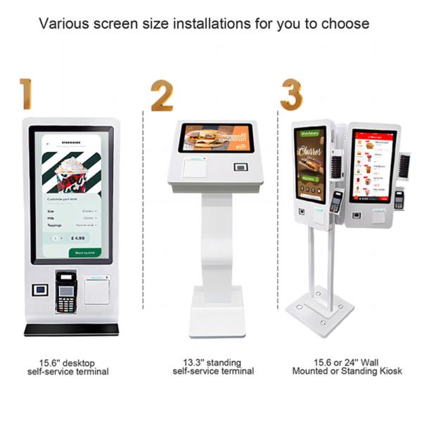 Quality All In One Self Service POS System Interactive Kiosk Desktop Customized for sale
