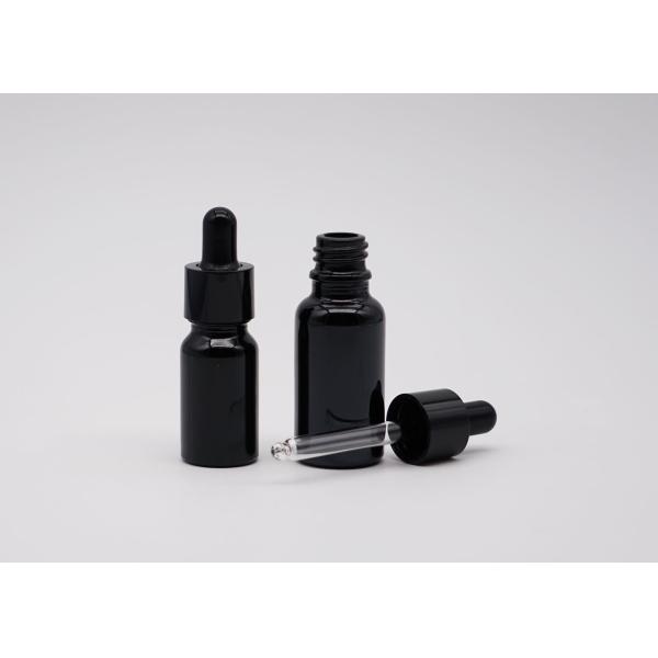Quality Black Glass 30ml 50ml Essential Oil Dropper Bottles for sale