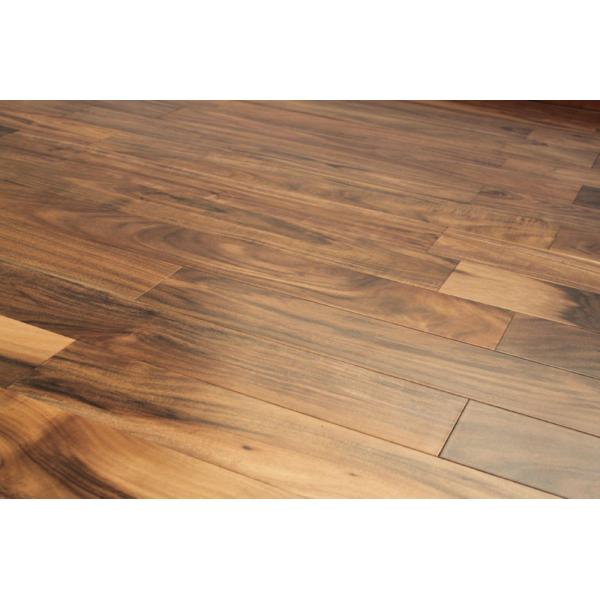 Quality smooth Small Leaf Acacia/Asian Walnut Engineered Hardwood Flooring for sale