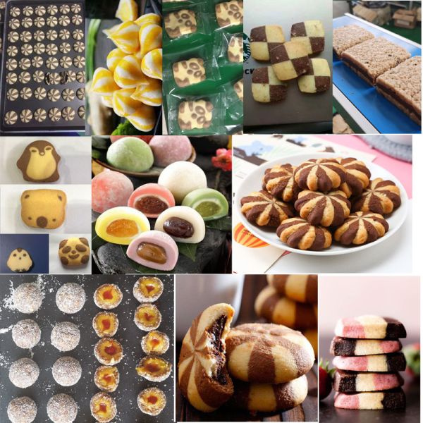 Quality Spiral Type Cookie Biscuit P170 Automatic Encrusting Machine Double Filling for sale