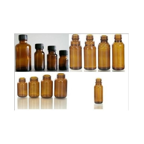 Quality Custom Clear / Amber, Medical, Pharmaceutical Screw Glass Bottles AM-MGB for sale