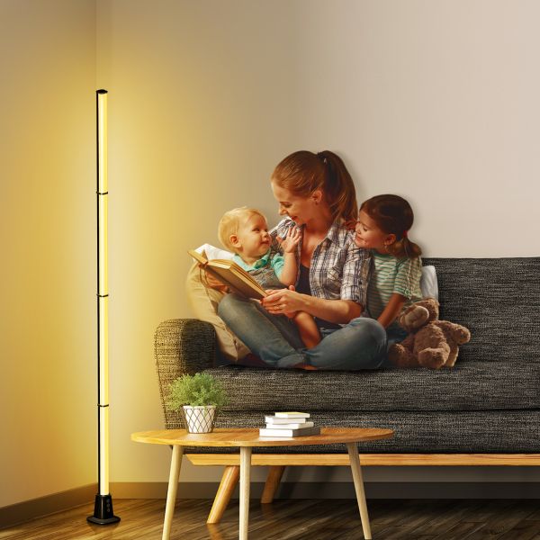 Quality Smart RGBIC Floor Lamp Ambient Light Wifi 24W Dimmable With Music Sync for sale
