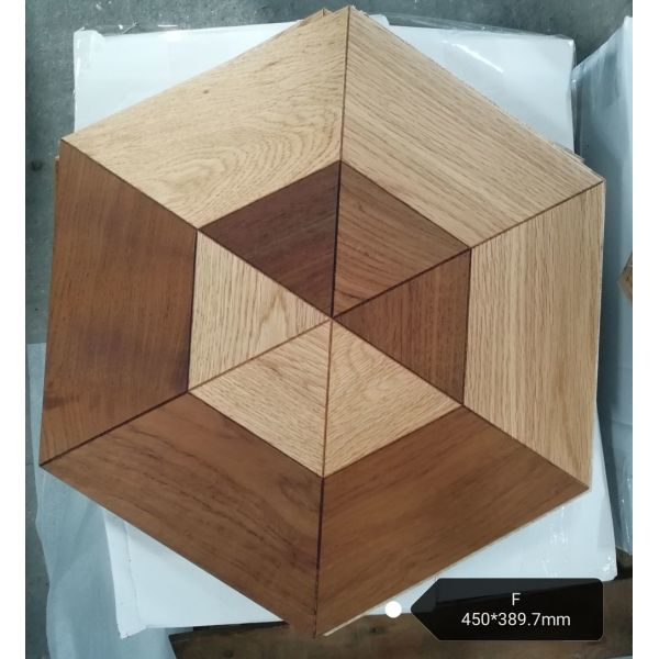 Quality Hexagon Wood Engineered Parquet Flooring With Different Styles And Mixed Woods for sale