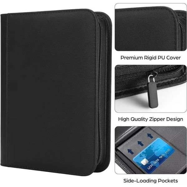 Quality Custom Print Logo Toploaders Card Binder 9 Pockets Photo Album Folder PU Leather for sale
