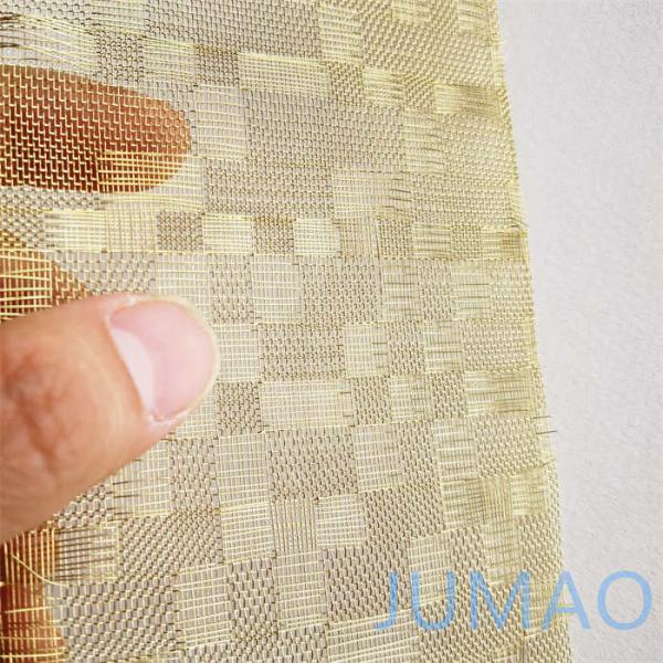 Quality 3mm Woven Metal Mesh Laminated Glass Architectural for sale