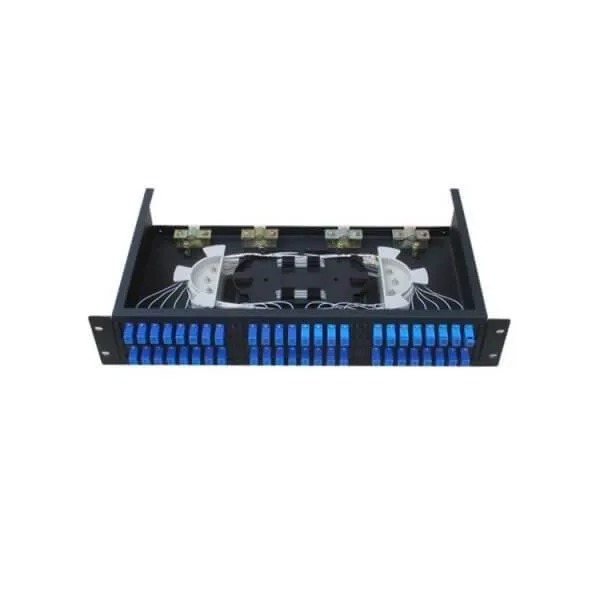 Quality Rack Mount Fiber Optic Patch Panel 48 Core Fiber Optic Termination Box With SC for sale