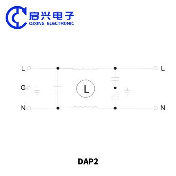 Quality DAP2 Low Pass Power Supply Filter PCB Mounting Single Phase EMI EMC Power Filter for sale