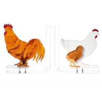 Quality High Quality Chicken Shape Acrylic Bookends for sale