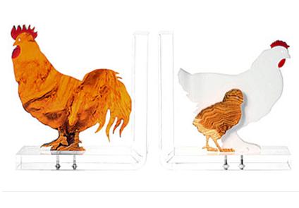 Quality High Quality Chicken Shape Acrylic Bookends for sale