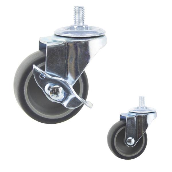 Quality 20kg Loading 40mm Rubber Light Duty Casters ISO9001 for sale
