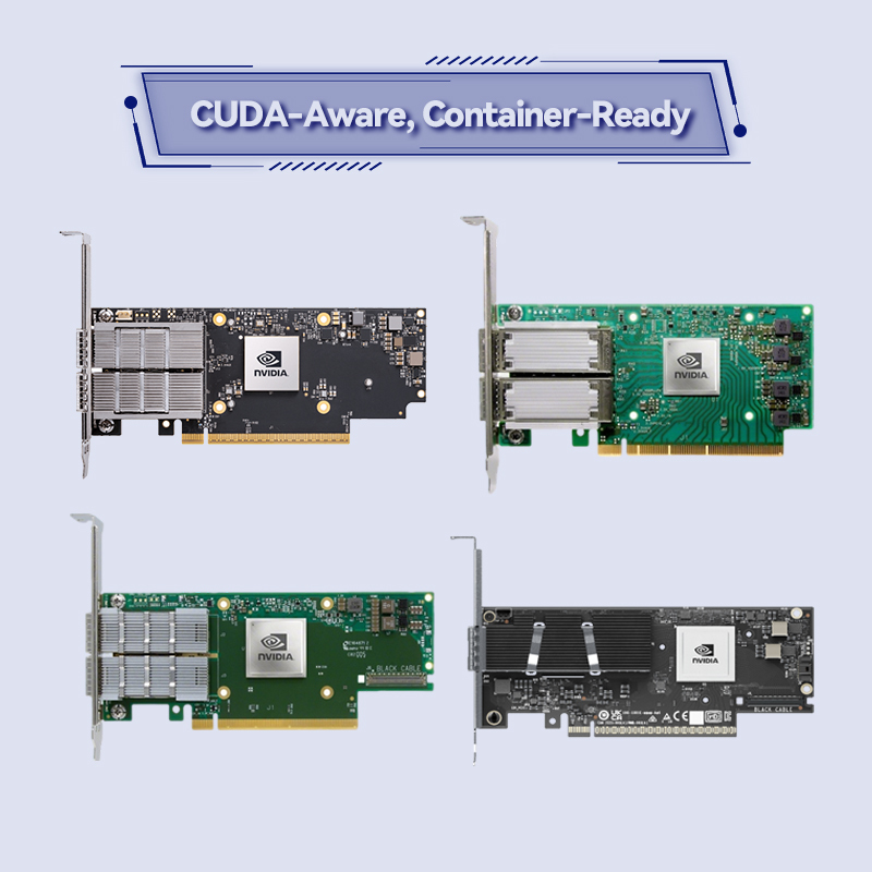 Quality QSFP56 Mellanox Ethernet Adapters NIC ConnectX-6 Dx EN 100GbE Network Card for sale