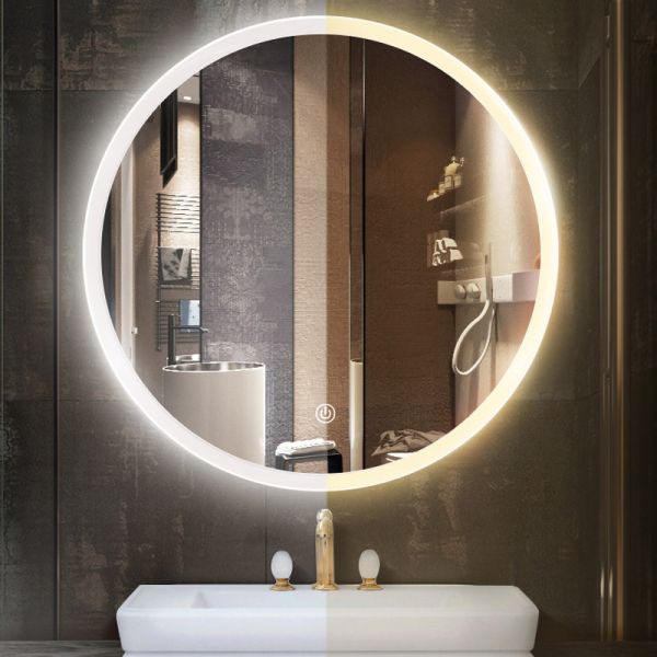 Quality Customized LED Round Bathroom Mirror Smart Luxury LED Bathroom Mirrors 3200K for sale