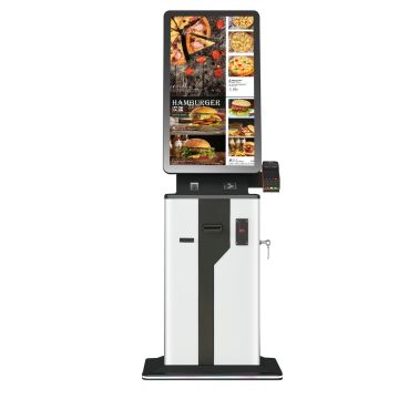Quality 27 Inches Self auto cash Checkout Kiosk Check Cashing Kiosk With coin for sale