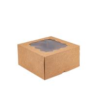 Quality Cookie Baking Takeaway Paper Box , Sustainable Cake Box With Window Lid for sale
