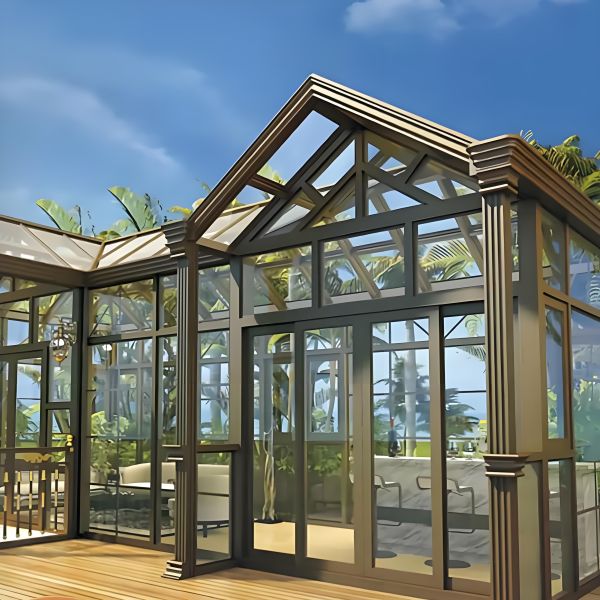 Quality Customizable Modern & Chinese Style Veranda Aluminum Alloy Villa Solarium for sale