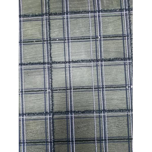 Quality Navy Tulle Mesh 100 Yards 100% Polyester Sequin Fabric for sale