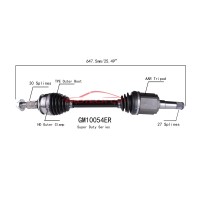 Quality GM10054ER CV CV Axle Assembly Heavy Duty Clamp TPEE Boot Cold Forging Grinding for sale