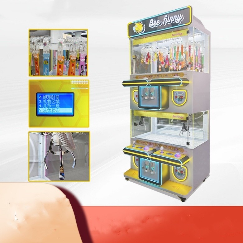 Quality Amusement Game Center Indoor Coin Operated Toy Arcade Doll Claw Machine for 4 for sale