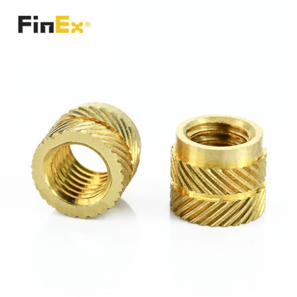 Quality Knurled Metal Brass Threaded Insert Nut Customized Design For Plastic Heavy for sale