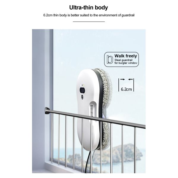 Quality Convenient Remote Control Household Electric Window Cleaning Robot with 4m for sale