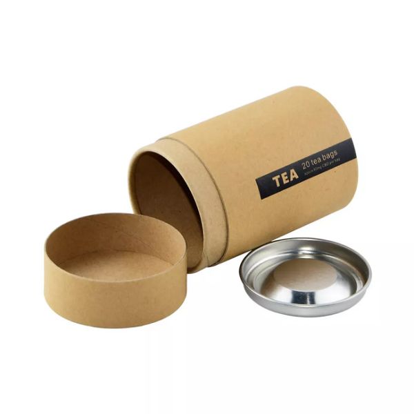 Quality Kraft Paper Cylinder Container Packaging Eco Friendly Tea Packaging for sale