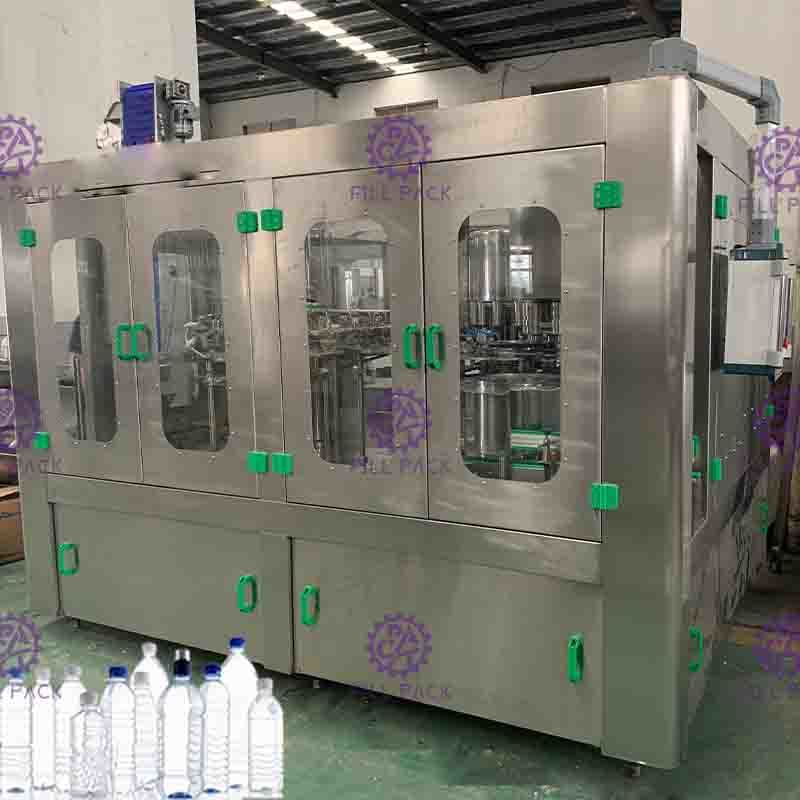 Quality High Speed Mineral Water Filling Machine , Automatic 18 Heads Monoblock Machine for sale