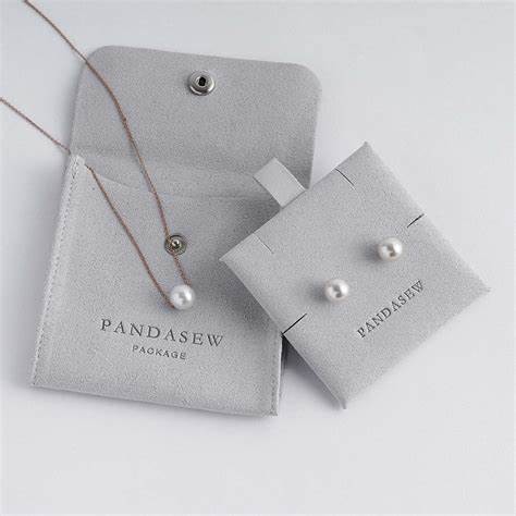 Quality Microfiber Suede fabric Envelope Jewelry Bags Bulk Storage Custom Logo Button for sale