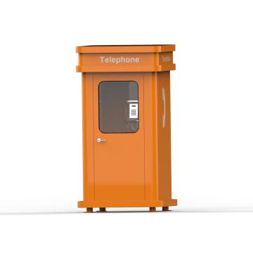 Quality Orange Grp Outdoor Telephone Booth Soundproof Chemical Resistant for sale