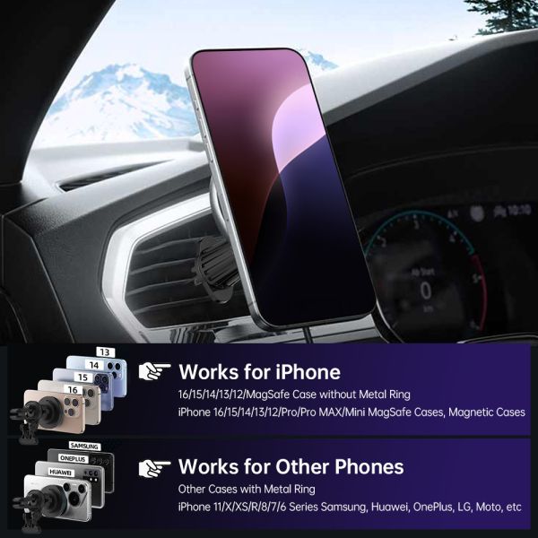 Quality Running Light Wireless Magnetic Car Charger Customizable Flexible Mounting for sale
