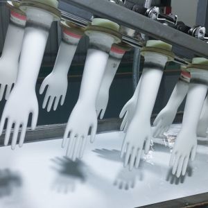 Quality deyi disposable sterile latex gloves making machine for sale