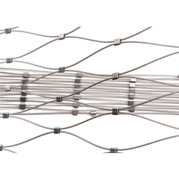 Quality Durable Stainless Steel Wire Rope Mesh Net , 1.2mm To 3.2mm X Tend Cable Mesh for sale