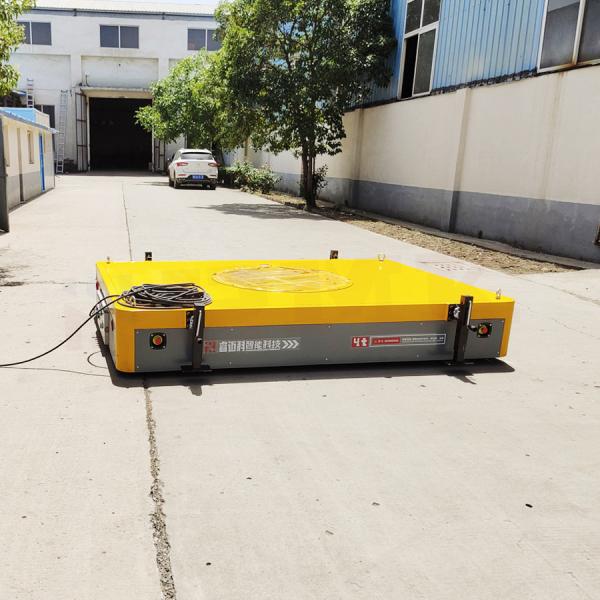 Quality Easily Moved 4 Tons Industrial Trackless Transfer Trolley With Motorized Battery for sale
