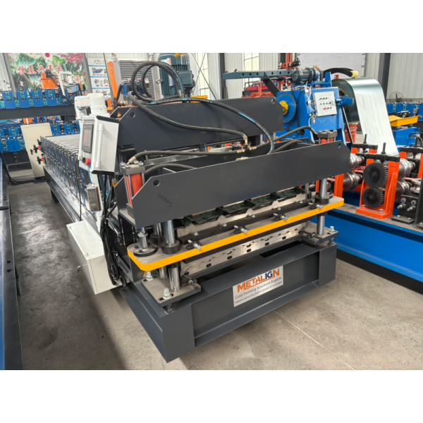 Quality Triple Layer Trapezoidal Sheet Roofing Roll Forming Machine Metal Roofing Machine Price for sale