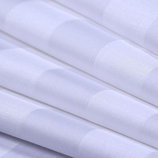 Quality Hotel Hospital 3cm Stripe 100% Cotton Bed Sheet Bedding Set Comfortable for sale