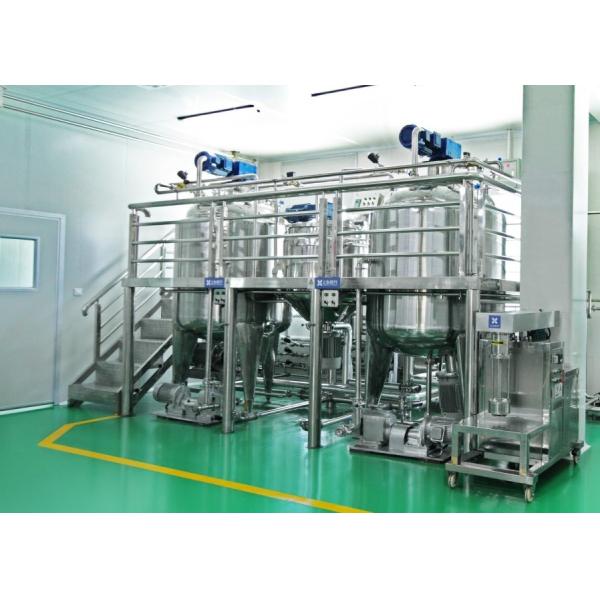 Quality 10000L Vacuum Liquid Detergent Mixing Tank With Homogenizer Option for sale