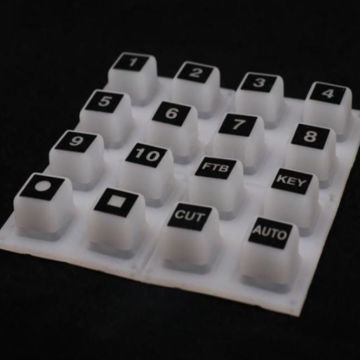 Quality Translucent 4x4 POS Terminal Custom Silicone Rubber Keypads for sale