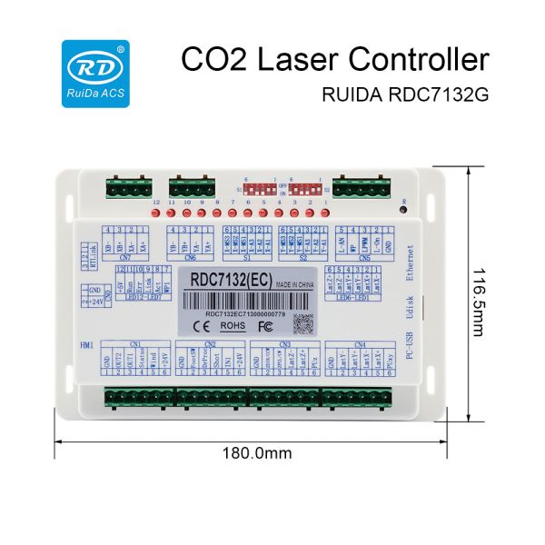 Quality RUIDA RDC7132G CO2 Laser Controller with XY Axis Stepper Motor Driver for sale