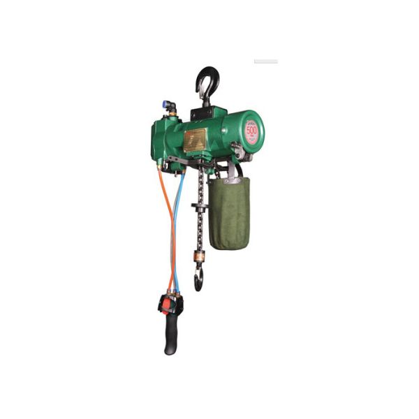 Quality Green Alloy Steel 0.5 ton Pneumatic Air Hoist Steam And High-Powder Dust for sale