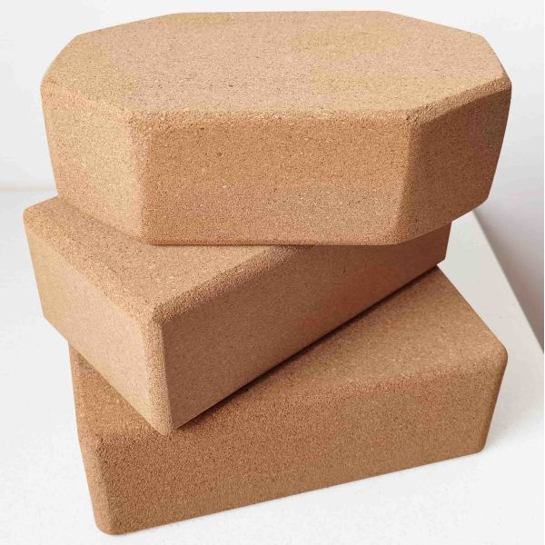 Quality ISO9001 Rectangular Yoga Cork Block Bricks Eco Slip Resistance 3x6x9'' for sale