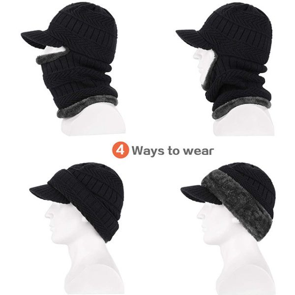 Quality Multifunction Electric Heated Hat , SHEERFOND Rechargeable Electric Beanie Hat for sale