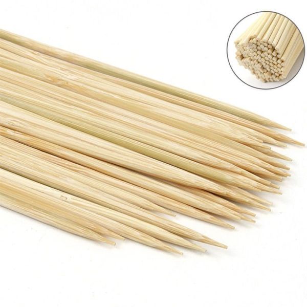 Quality Organic Super Long Bamboo BBQ Sticks for Hot Dog Corn Chicken Skewer and Biodegradable for sale