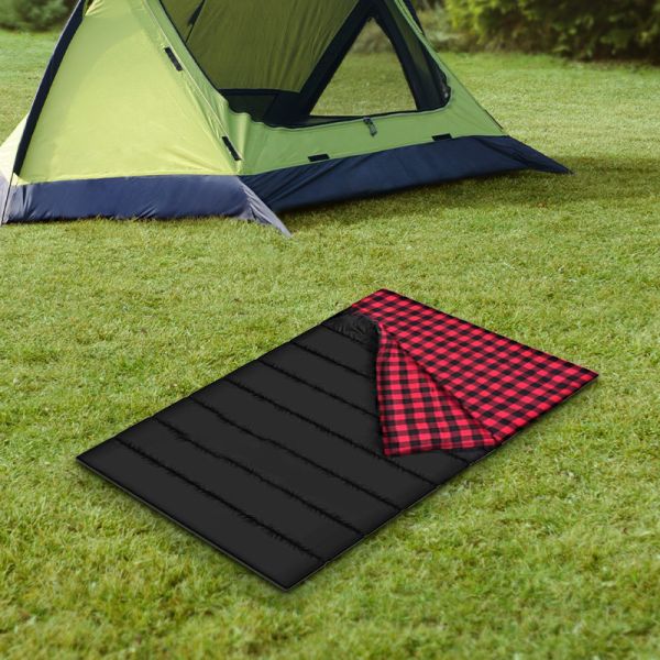 Quality Lightweight Cotton Flannel Double Sleeping Bag Double Sleeping Bag For Camping for sale