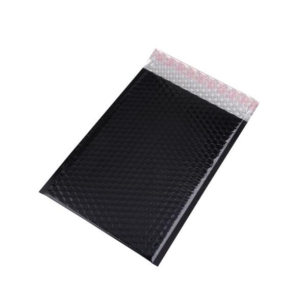 Quality Durable Black Metallic Bubble Mailers Biodegradable Waterproof For Shipping for sale