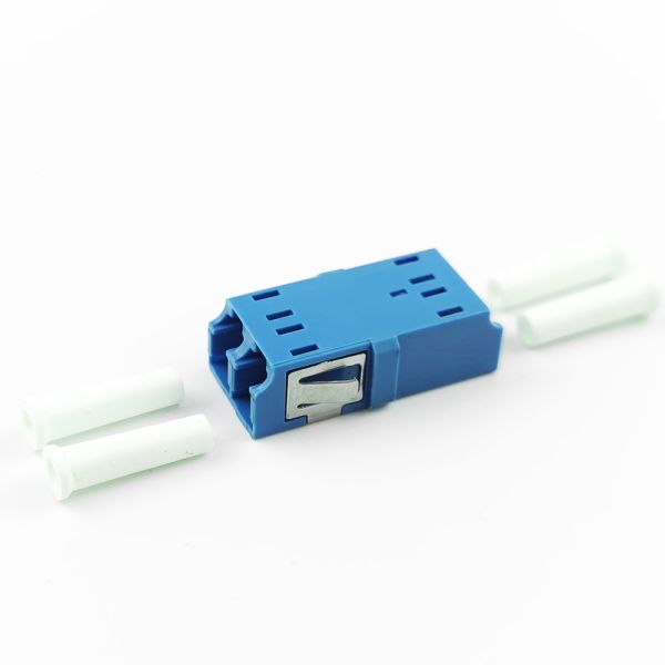 Quality FTTH Duplex LC UPC Optic Fiber Adapter 2 Port Coupler PBT Earless Design for for sale