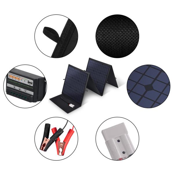 Quality 100W Hiking Solar Folding Bag Solar Travel Backpack for sale