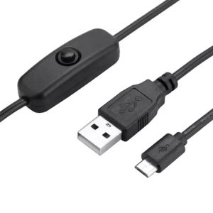 Quality OEM ODM Micro USB Cable , USB Charging Cord 3.3ft With ON OFF Switch for sale