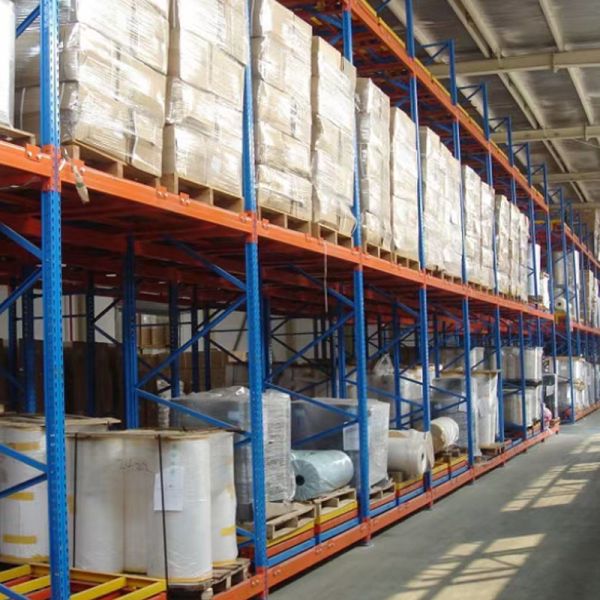 Quality 1000kg Push Back Roller Racking Press In Shelving Push Back Pallet Rack System for sale